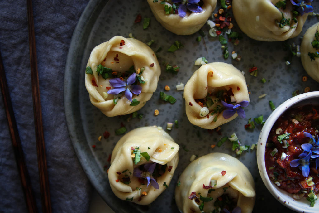 Ramp & Goat Cheese Momos • The Farmhouse Project