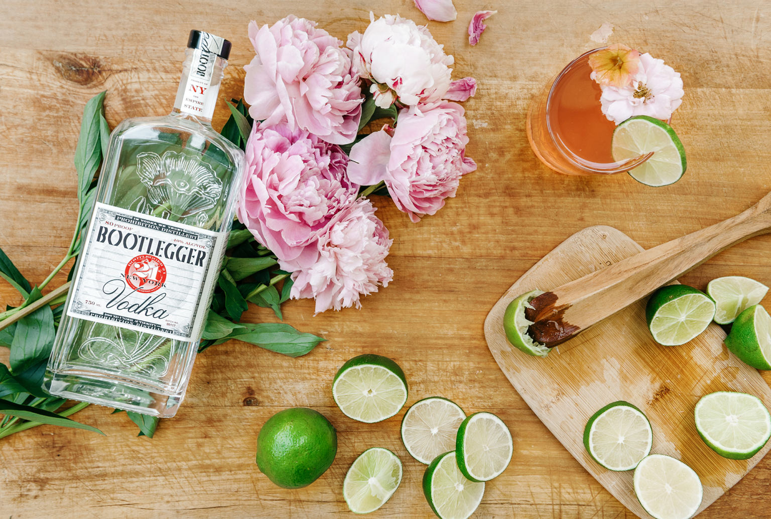 Peony Simple Syrup & Cocktail Recipe • The Farmhouse Project