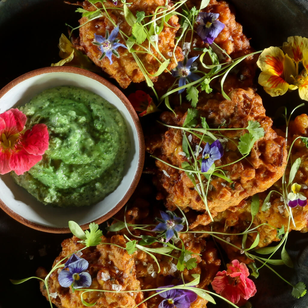 Sweet Corn Pakoras • The Farmhouse Project